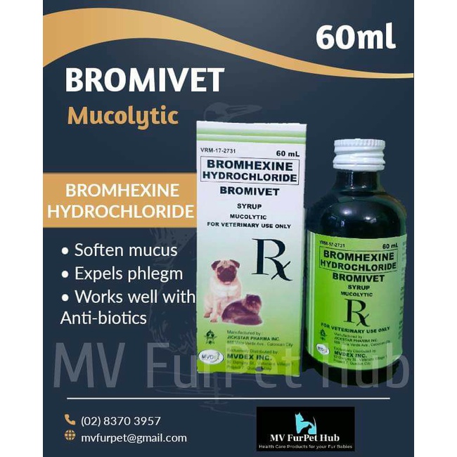 Bromivet Syrup, 60ml | Shopee Philippines