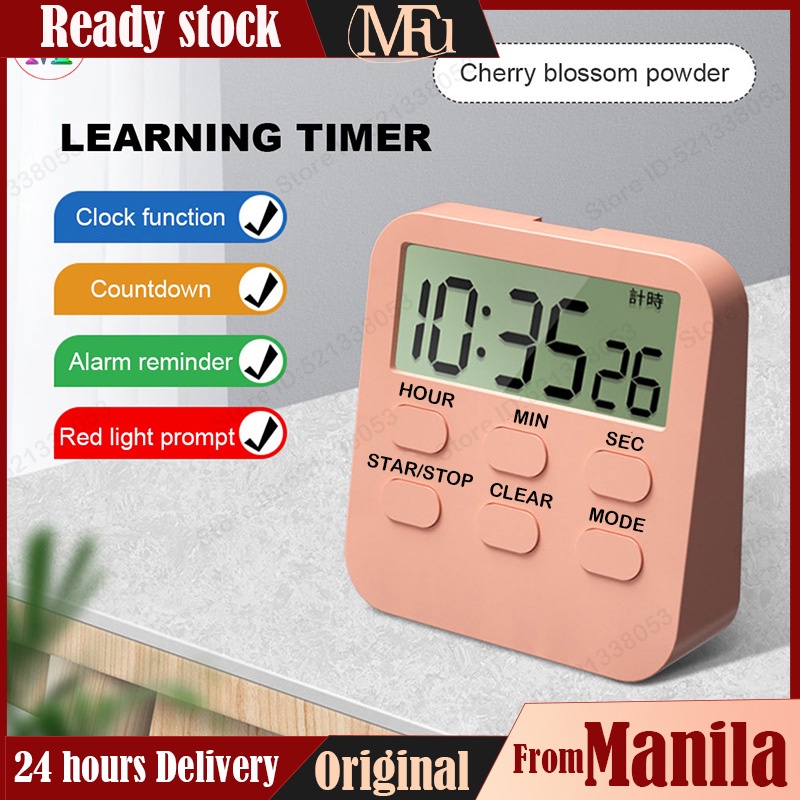 Kitchen Cooking Timer Large LCD Digital Countdown Up Clock Loud Alarm ...