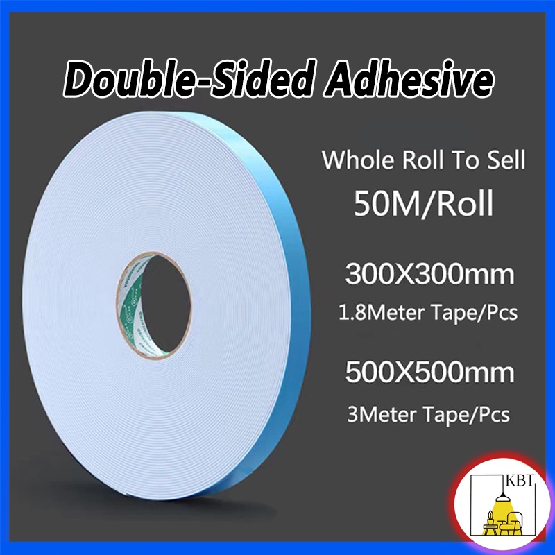50M/Roll Self Adhesive Pad Super Strong Double Faced Tape Foam Double ...