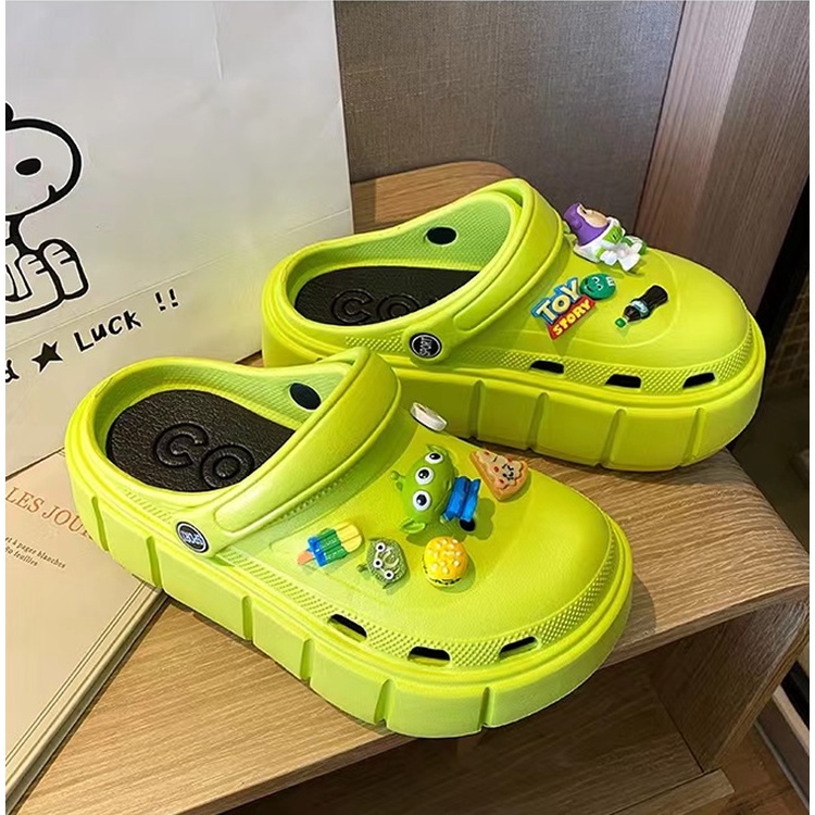 Crocs Platform flat Slippers thick bottom Sandals for women | Shopee ...