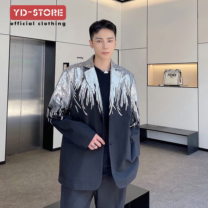 【Personalized suit】original Sequin suit Coat for men's Korean version ...