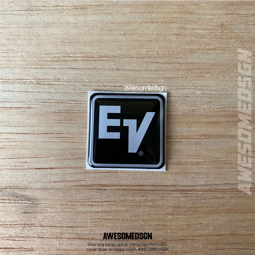 3d FLEXY SOUND EV ELECTRO VOICE embossed STICKER EMBLEM | Shopee ...