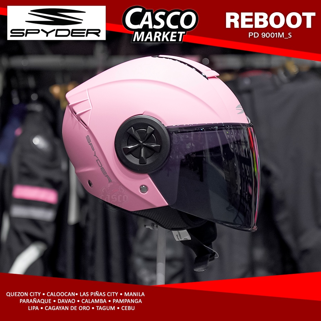 SPYDER REBOOT2 PLAIN COLOR HALF FACE SINGLE VISOR MOTORCYCLE HELMET ...