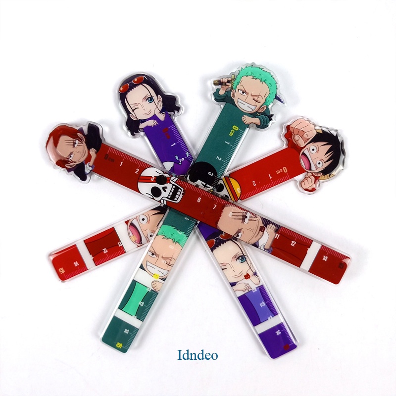 IDNDEO 1PCS Anime One Piece Folding Straight Rulers 20cm Drawing ...