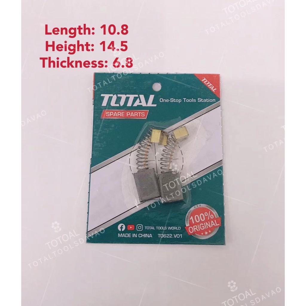 TOTAL CARBON BRUSH (for rotary hammer 1800w TH118366) | Shopee Philippines