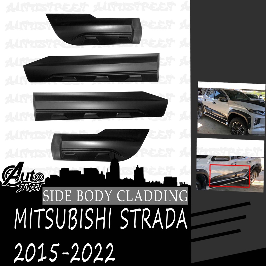 Mitsubishi Strada 2015-2022 Side Door Body Cladding (Black) | Shopee ...