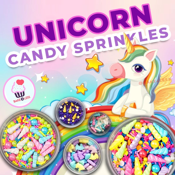 Unicorn Horn Cake Sprinkles 50g | Edible Decor Candies | Cake Decor ...