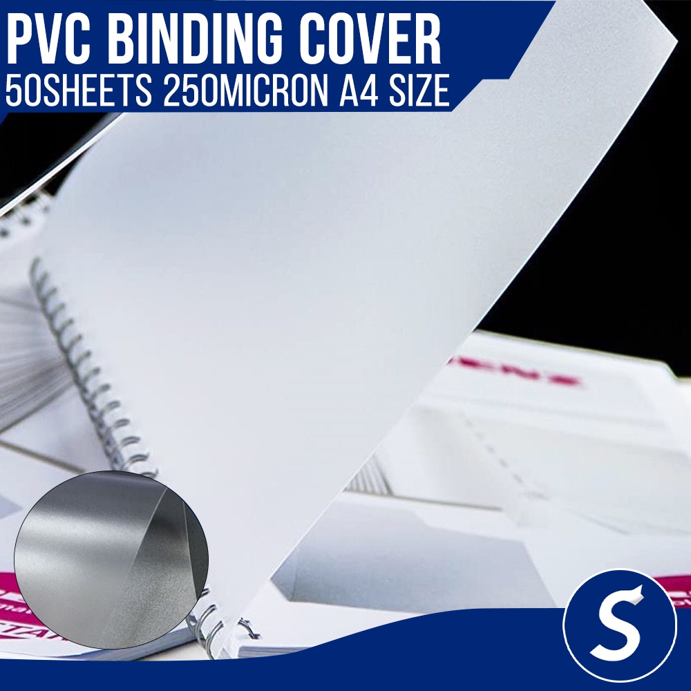 PVC Binding Cover Frosted Matte 50 Sheets 250Micron A4 Size | Shopee ...