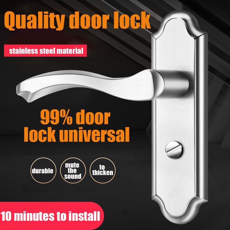 304 stainless steel Double lock Set Silent Door Knob Anti-Theft Room ...