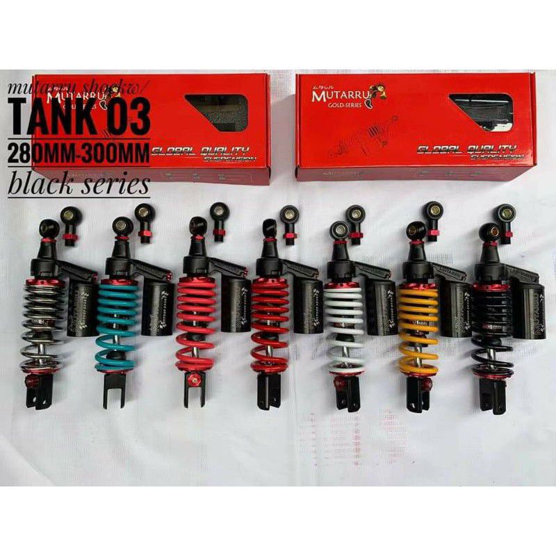 Mutarru Rear shock Black Series For All Mio/Beat/Skydrive/Click (280 ...