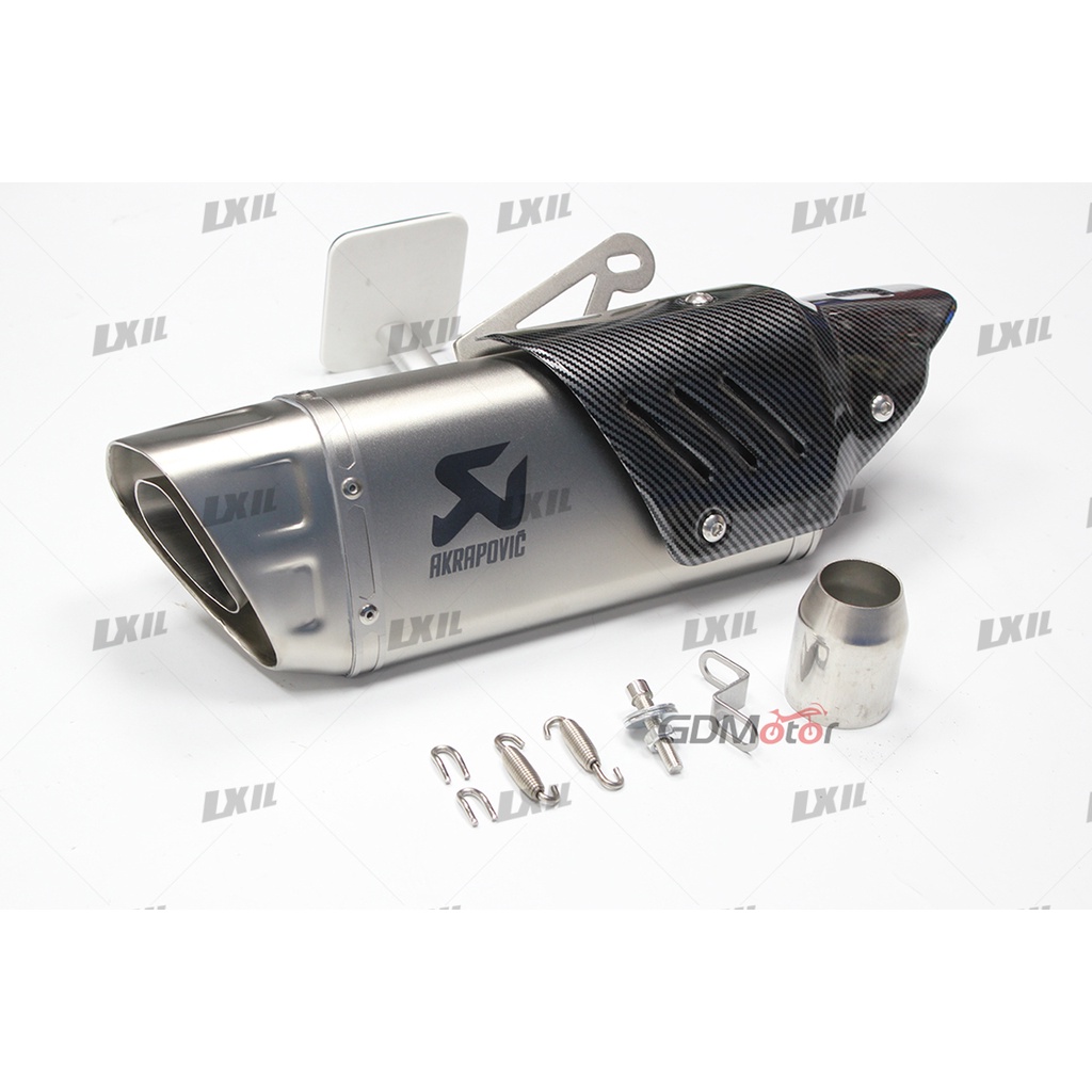 51mm Universal Motorcycle exhaust Muffler Akrapovic M1 Carbon Color ...