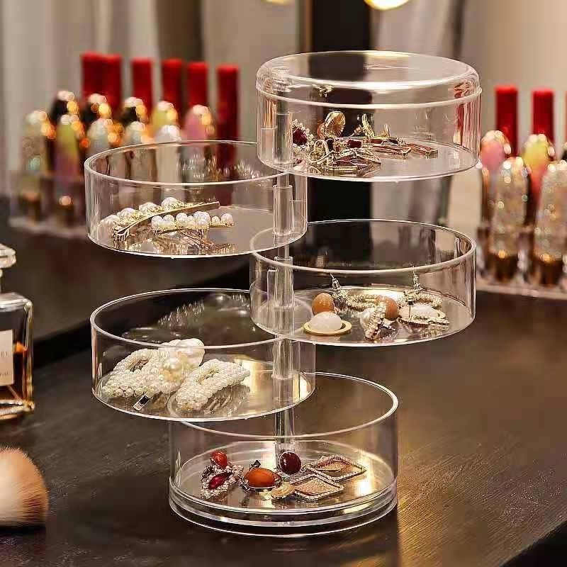 5th floor Rotating Jewelry Storage Box Necklace Earring Bracelet ...