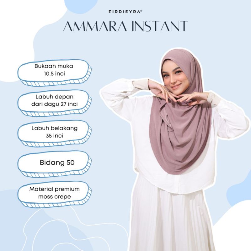 Tudung Sarung Ammara [Firdieyra] Instant Plain Shawl Mosscrepe Ironless ...
