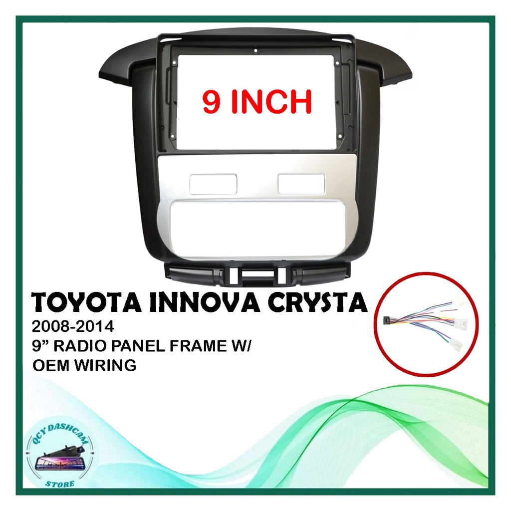 9''Car Fascias For Toyota Innova Crysta 2008-2014 Auto A/C Dash Adaptor ...