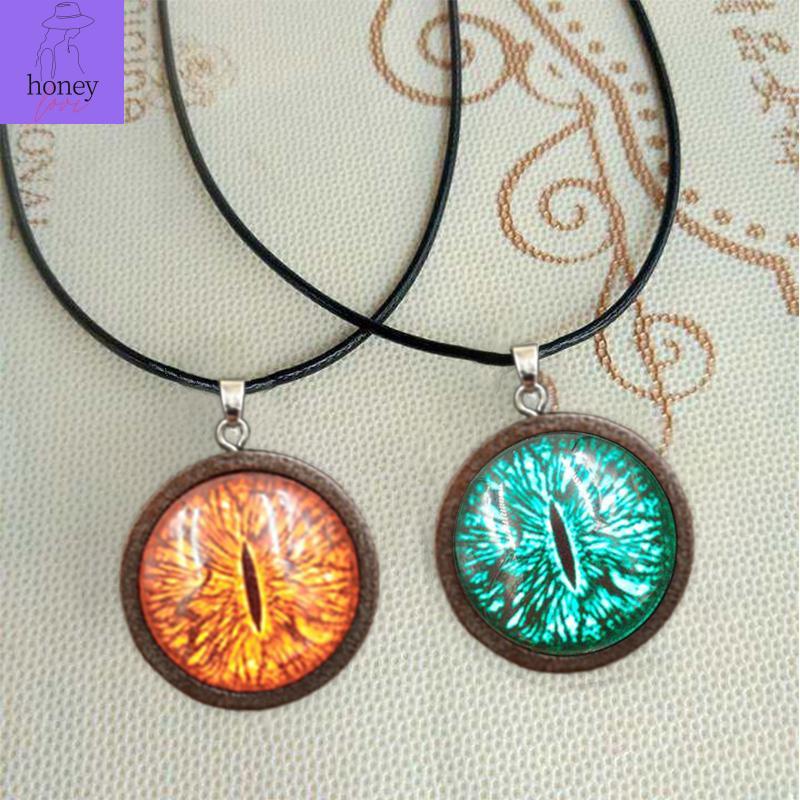 Fashion Pendant Necklace Cute Wooden Rope Time Gem Demon Evil Eyes Men ...