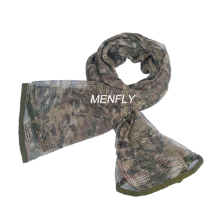 Tactical Camouflage Mesh Scarf Hunting Camo Turban Oversized Cotton ...