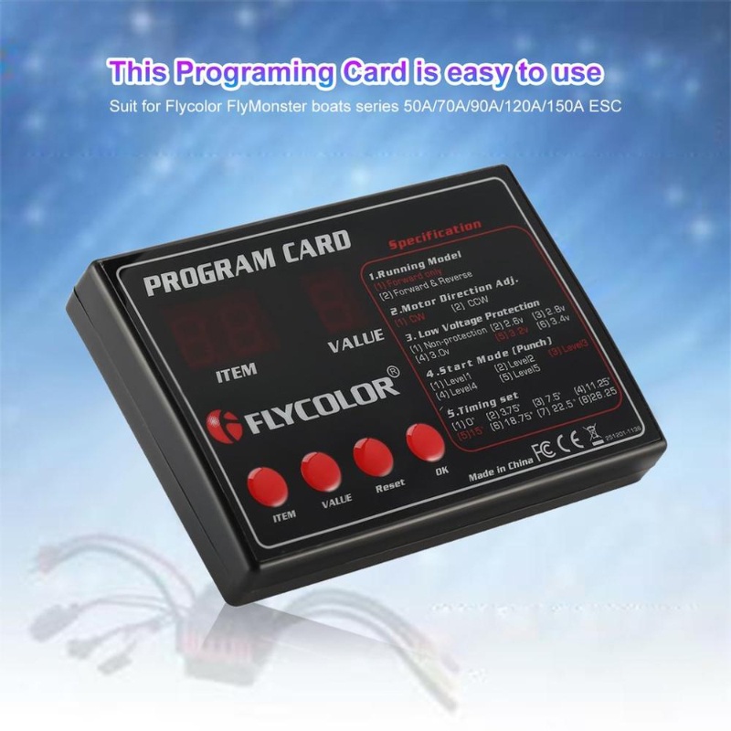 Flycolor Fly Monster Programing Card for RC Boat ESC Electronic Speed ...