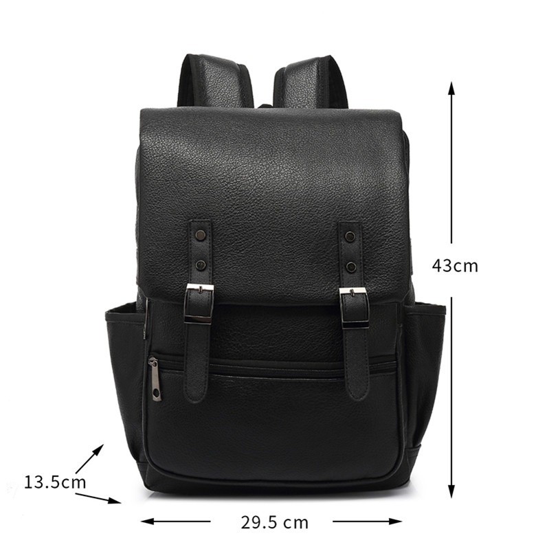 Large capacity PU backpack business laptop bag travel backpack fashion ...