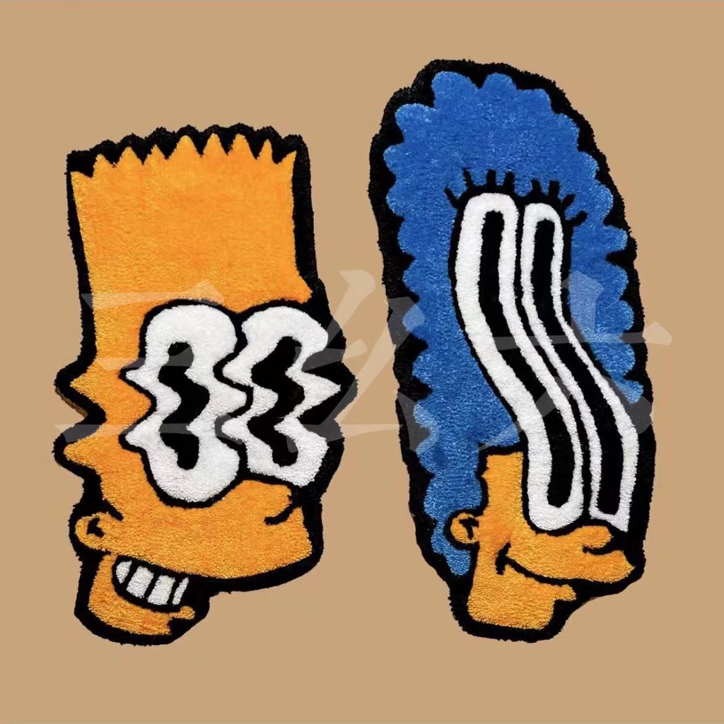 Trippy Bart Simpson Rug Marge Handmade Carpet Support Custom | Shopee ...