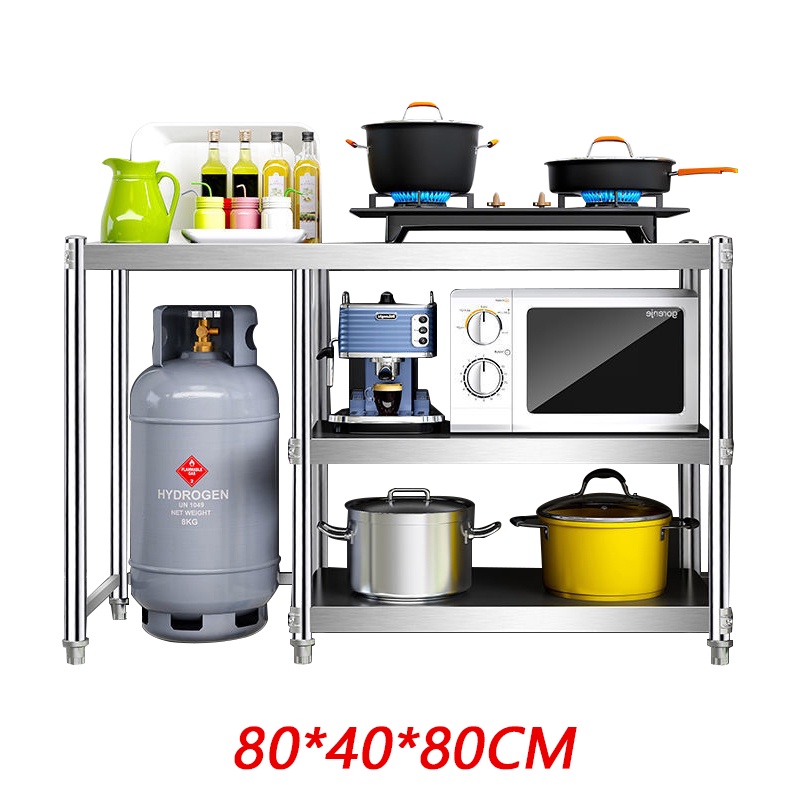 MORI Gas Stove Countertop Rack Kitchen Rack Stainless Steel Rack Floor ...