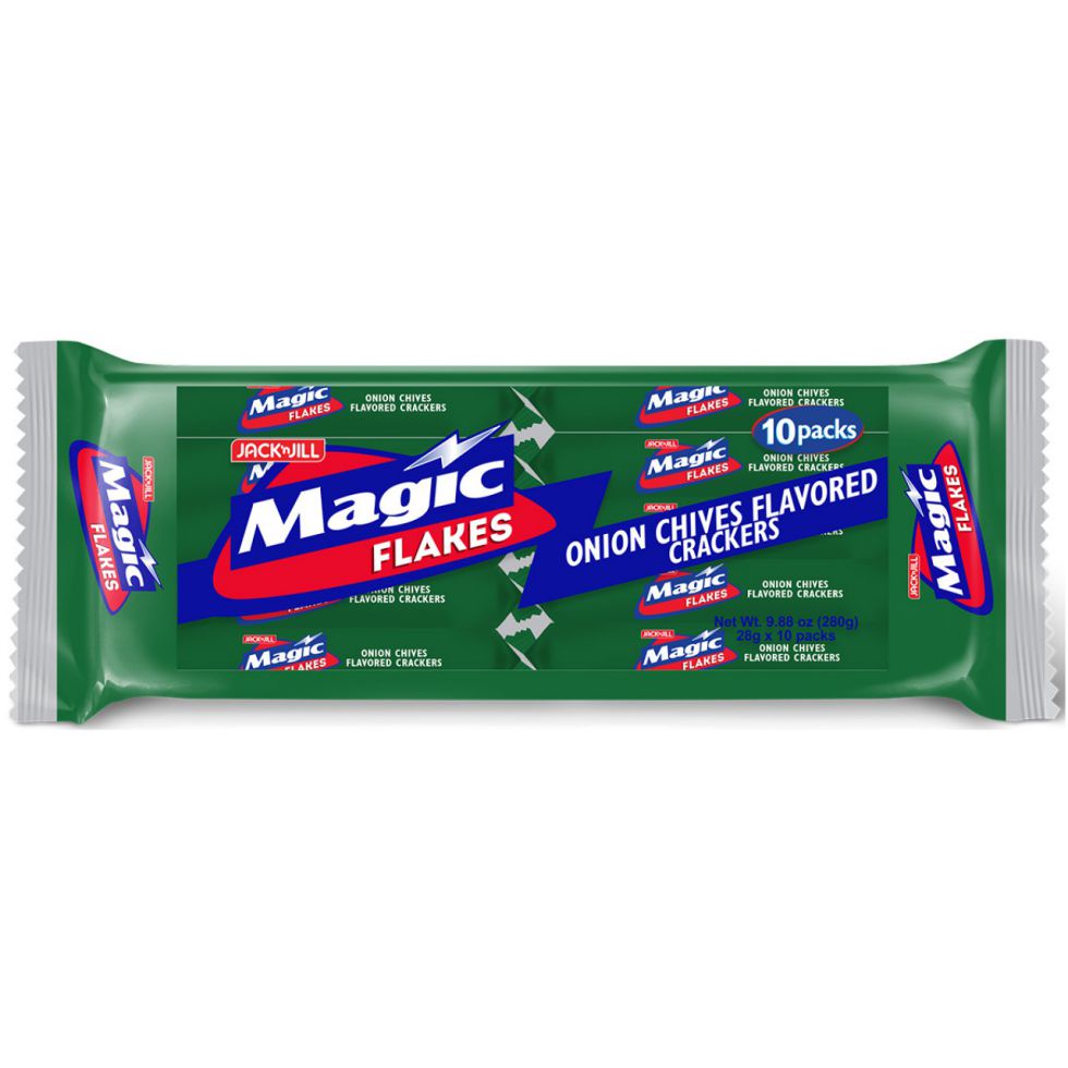 Jack N Jill Magic Flakes Onion Chives Flavored Crackers 28gx10s ...