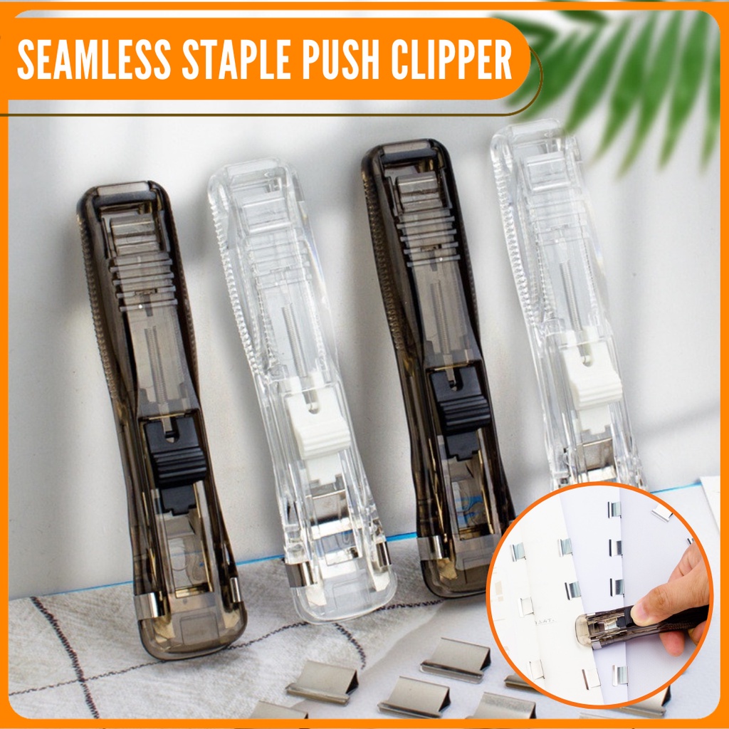 Metal Clip Push Clipper Latest Stapler Paper Fixing Organizing Stapler ...