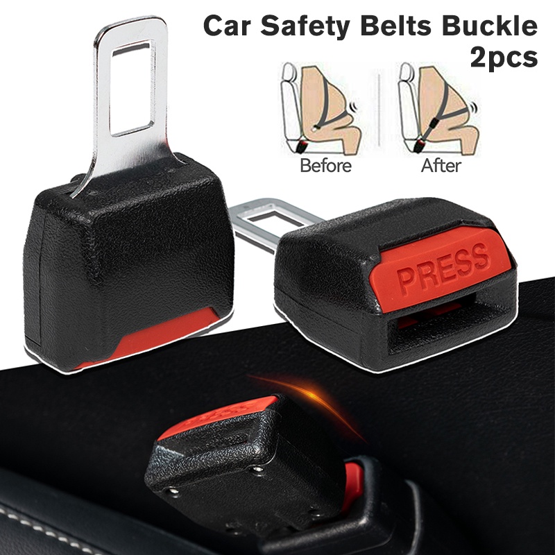 2PCS Universal Car Safety Belts Buckle Car Seat Belt Clip Extension ...