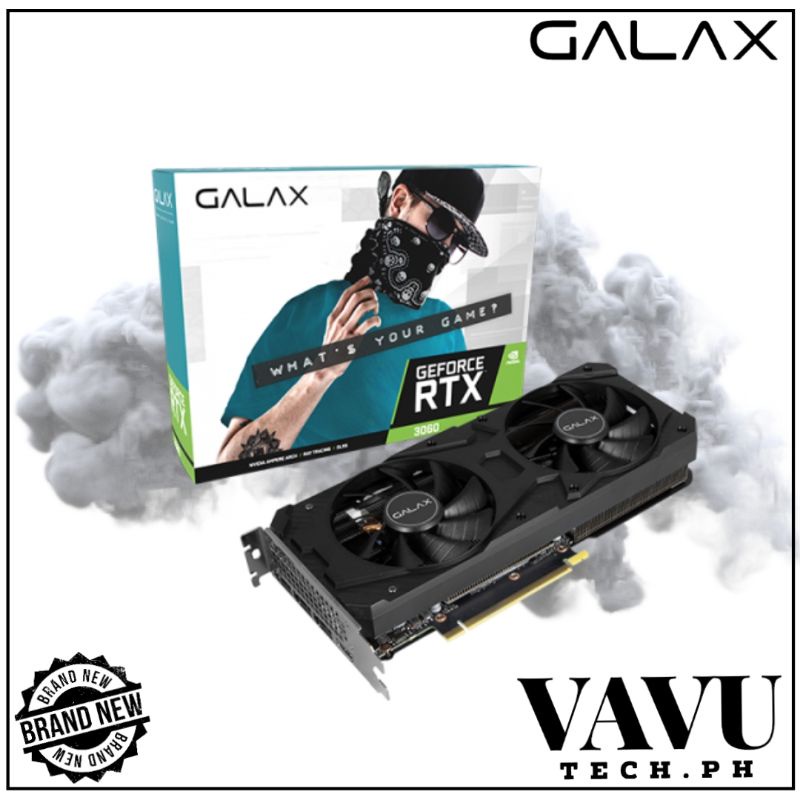 Galax Geforce RTX 3060 1-Click OC (12GB) GDDR6 Video Graphics Card ...
