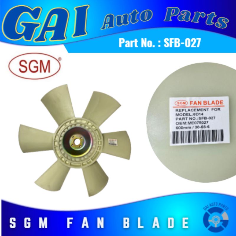 SGM Radiator Fan Blade 60mm for Mitsubishi 6D14 (SFB-027) | Shopee ...