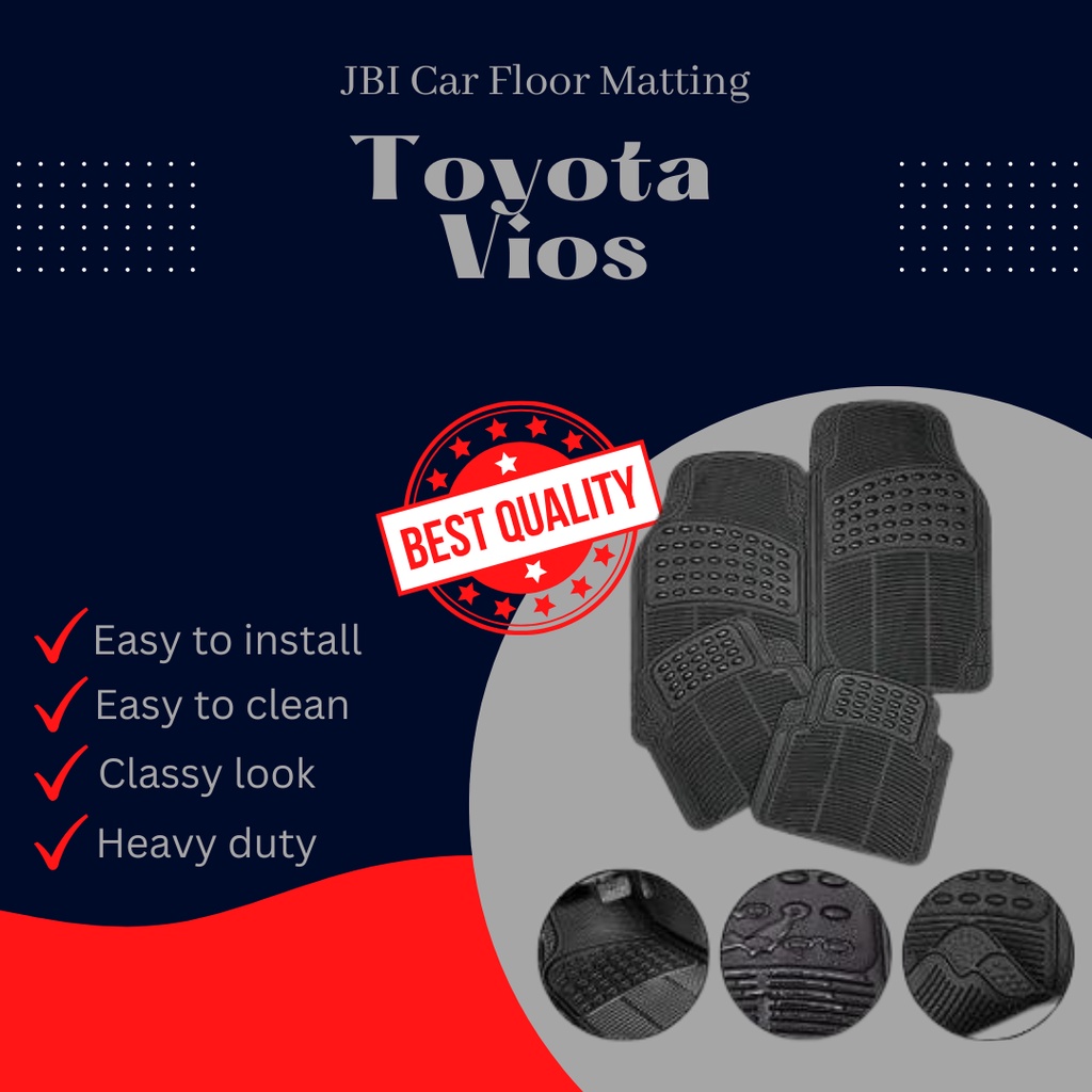 Toyota Vios Rubberized Floor Matting Heavy Duty | Shopee Philippines