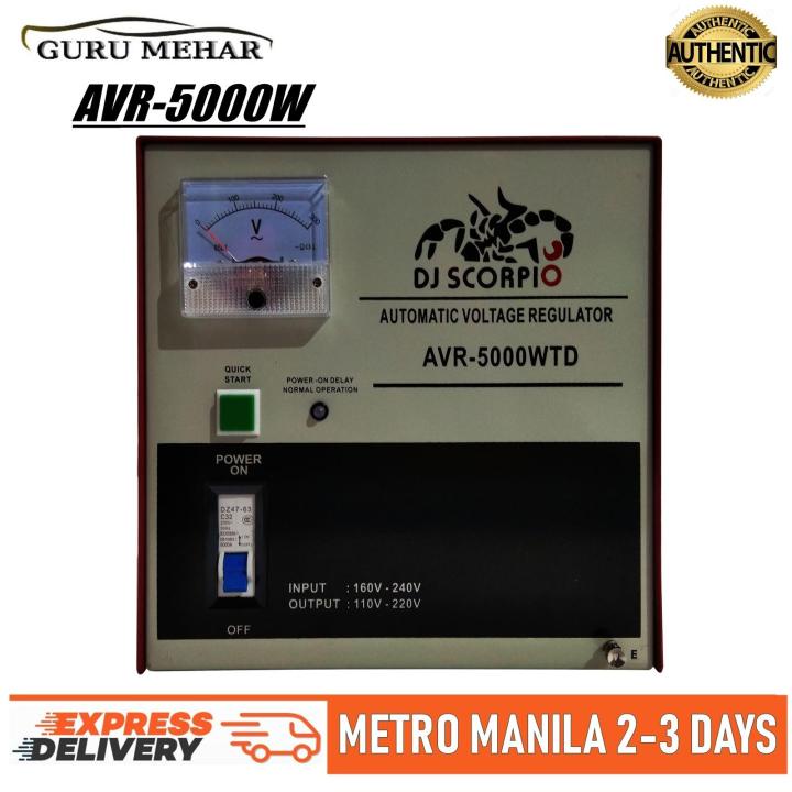 DJ SCORPIO (SVC-5000N) - Automatic Voltage Regulator 5000 Watts AVR ...