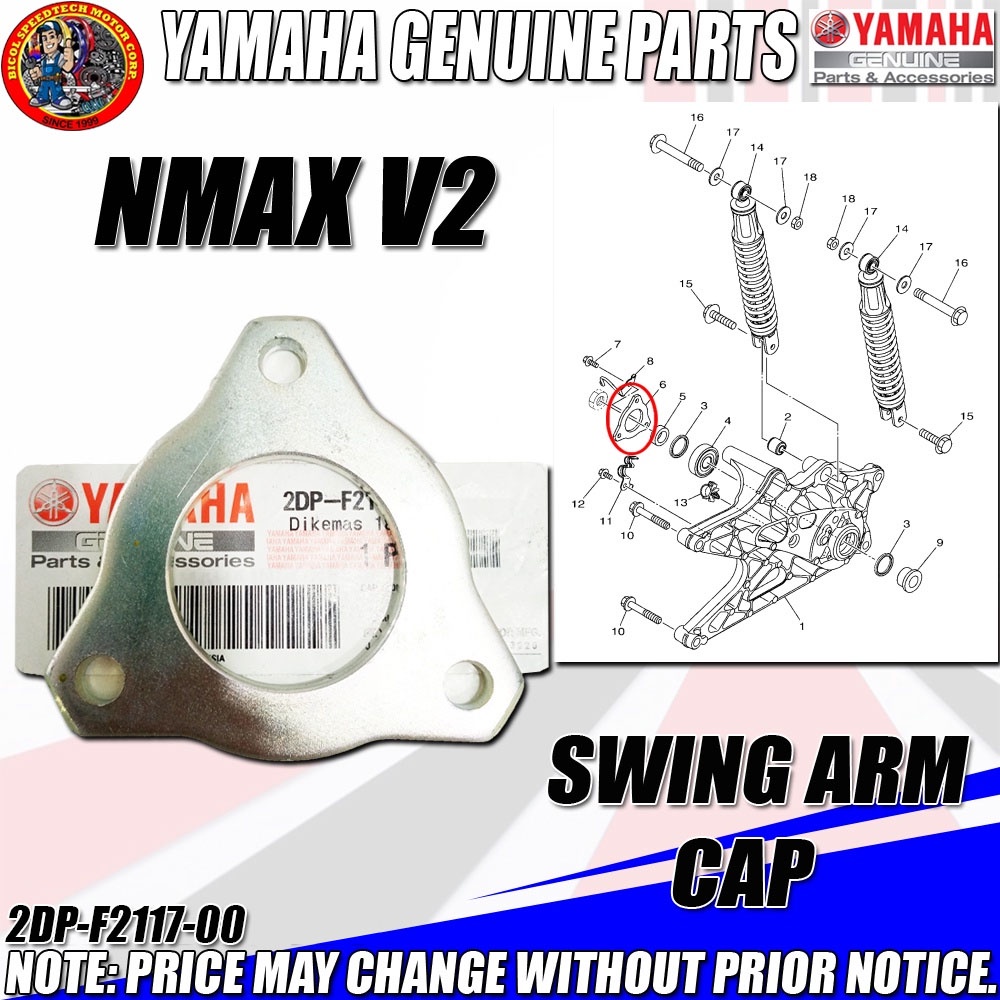 NMAX V2 SWING ARM CAP (YGP) (GENUINE:2DP-F2117-10) | Shopee Philippines