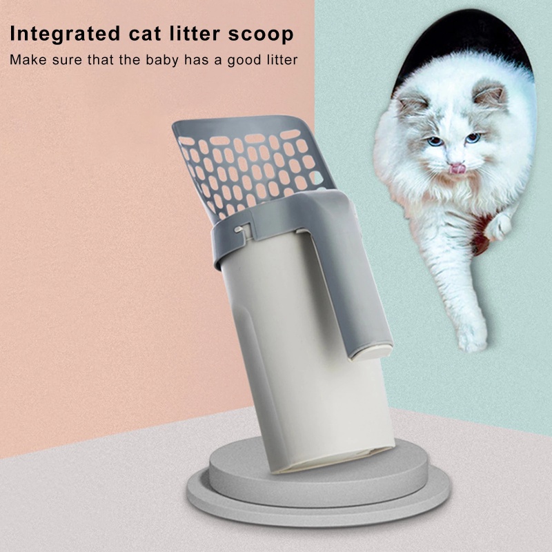 Cat Litter Scooper Removable Poop Bag Pet Litter Shovel Pet Toilet ...