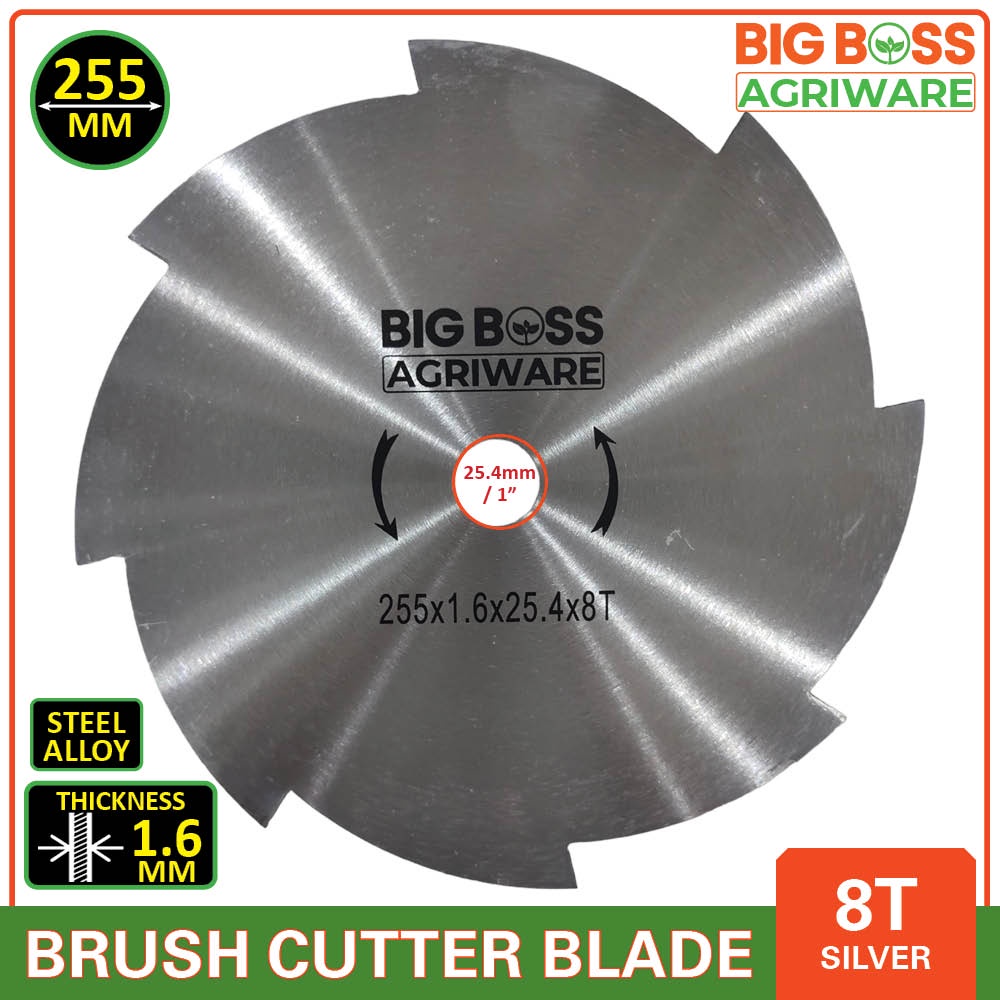 BBA 8 Teeth [8T] Silver Grasscutter Blade / Cutting Disc Brush Cutter ...