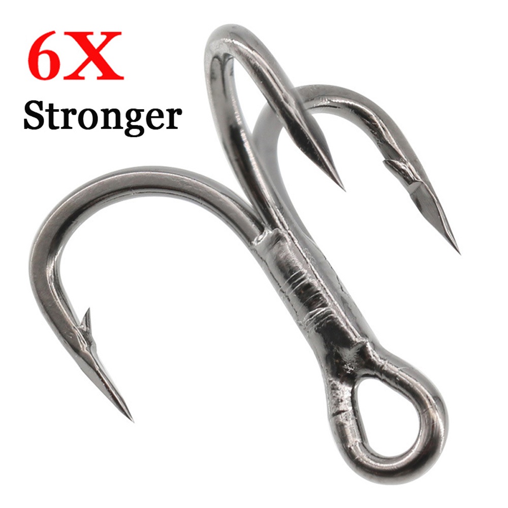 Creekmoon 10pcs/lot 6X Saltwater Strong Fishing Hook Matte Tin Super ...