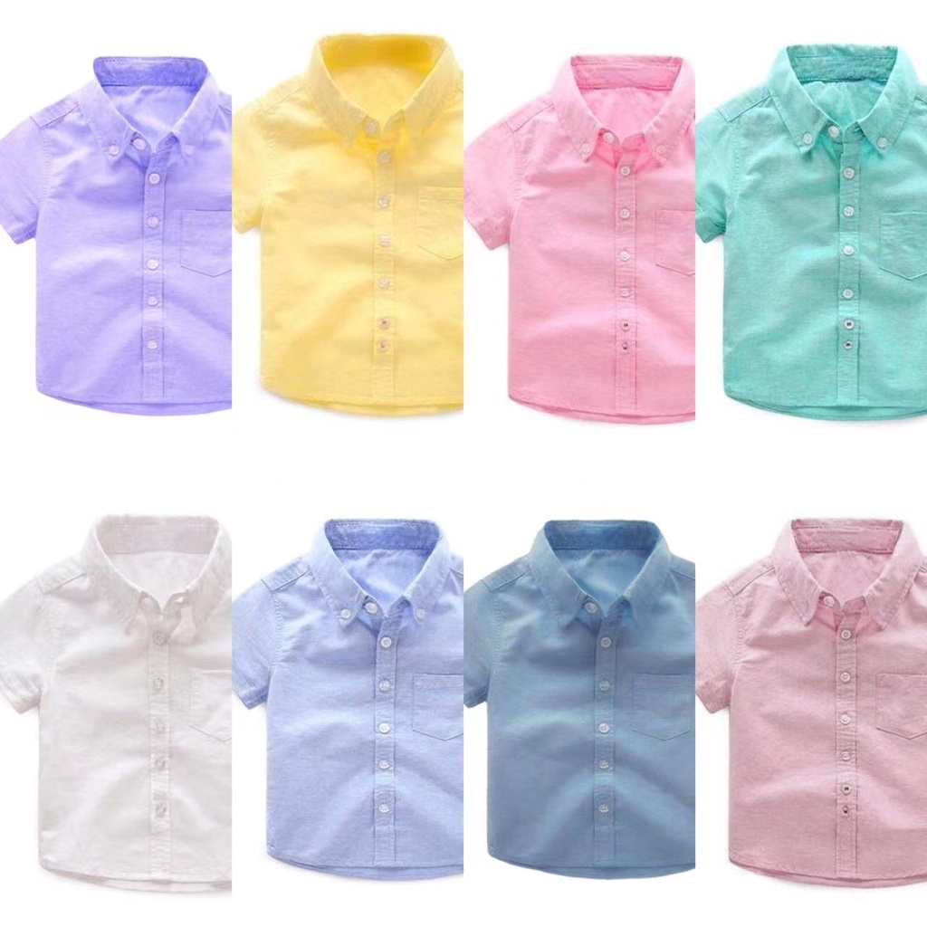 Soffny Boys Formal Shirt Short Sleeve Casual Regular Baby Boy Shirts ...