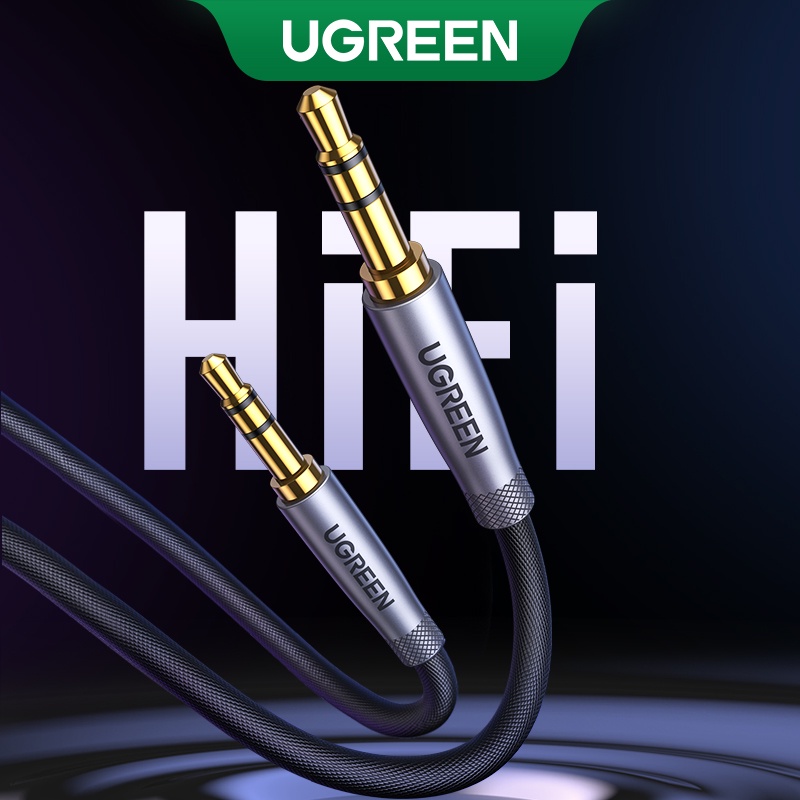UGREEN HiFi AUX Cable 3.5mm Audio Speaker Cable For Guitar Silver ...