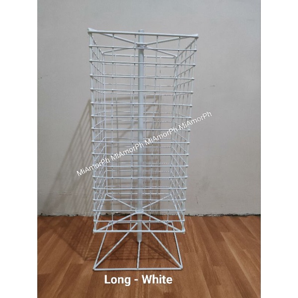 (Short/Long) Revolving Display Rack Metal Wire Rotating Countertop Rack ...