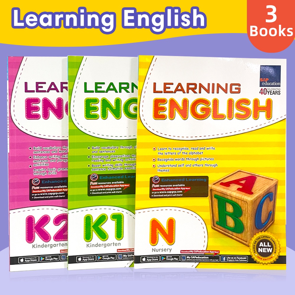 3 Books/set SAP Nursery Kindergarten Learning English Workbook Children ...