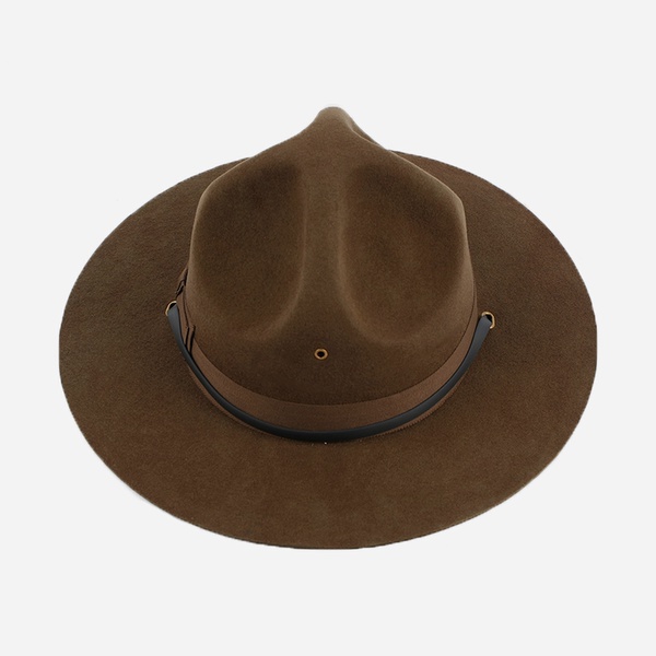 Original Order 100% Wool Top Hat Us Marine Corps Instructor Hat Woolen Big Brim Hat Special ...