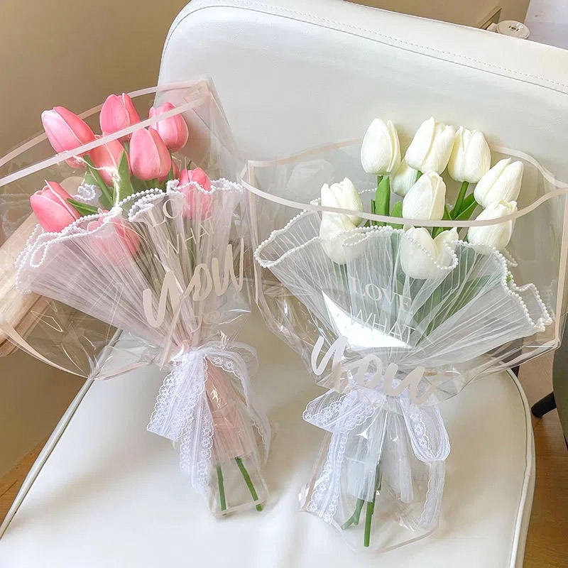 Transparent Bouquet Packing Paper DIY Simple Fashion Waterproof Flower ...
