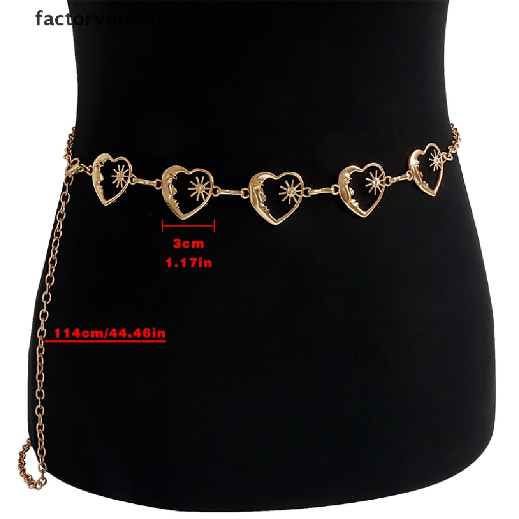 FCPH Harajuku Punk Moon Metal Belts Women Vintage Punk Gothic Moon Sun ...