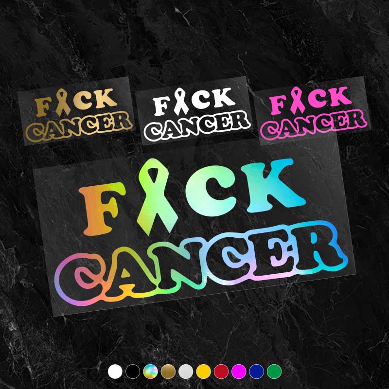FxCK CANCER Cancer Awareness Car Stickers Classic Automobile Motorbike ...