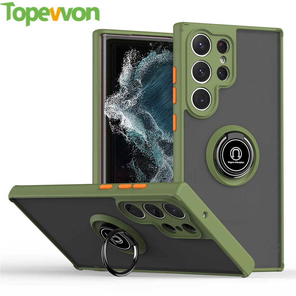 Shockproof Ring Holder Case For Samsung S23 Ultra S22 Plus Armor Bumper ...