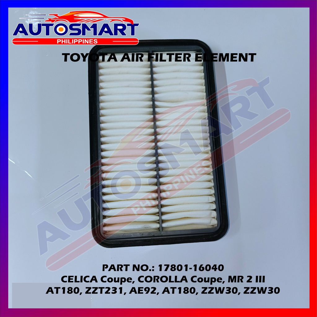 Toyota Air Filter Element 17801-16040 Corolla, Celica, MR2 for ENGINE ...