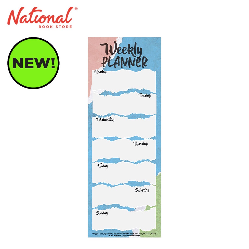 Weekly Planner Undated Blue 54's 4x11 inches - Office & School Supplies ...