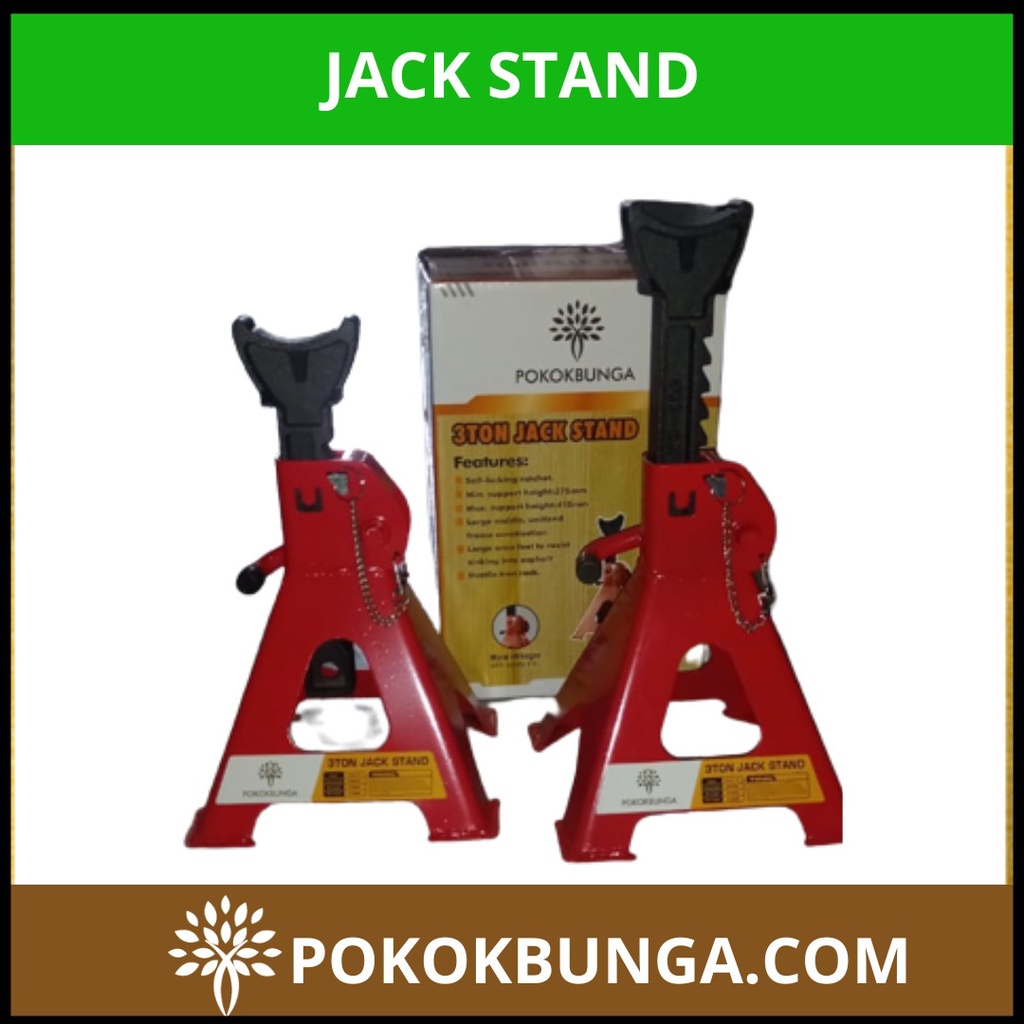 Jack Stand 3 tonne With Safety Pin Heavy Duty Metal Carriage Jacks ...
