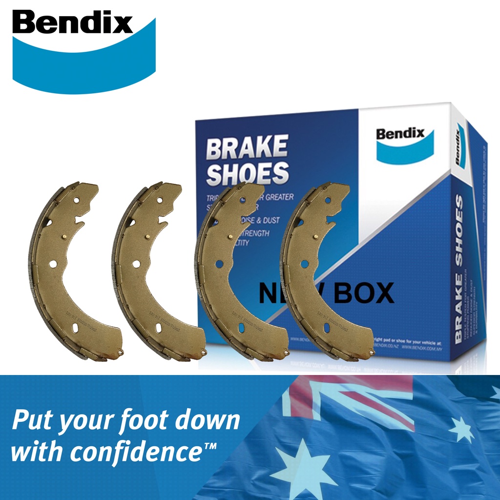 Bendix Brake Shoe DS6741/BS5018 Set for Mitsubishi Strada 2.4 2016-2019 ...