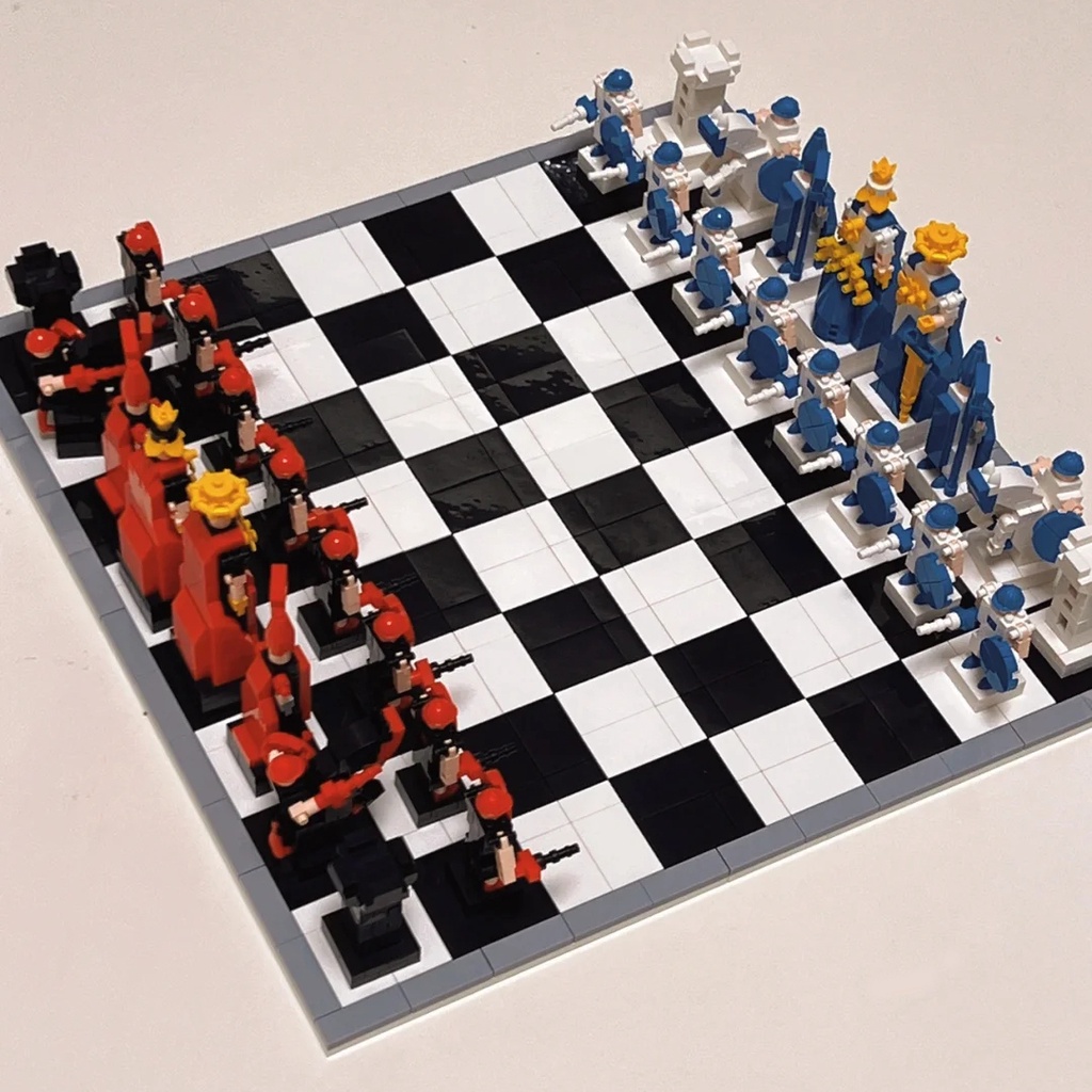Chess Set Micro Building Blocks Toys Adults Game Flying Chess Folding ...