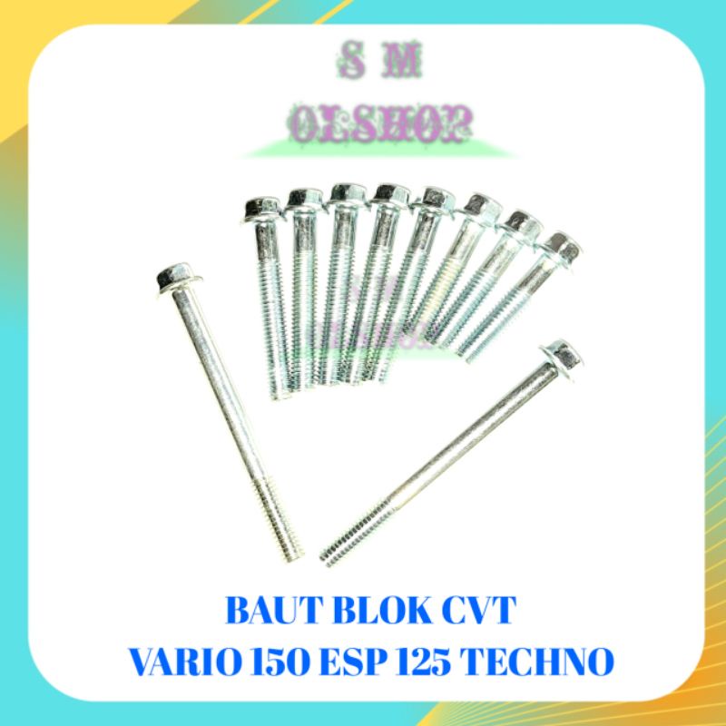 MESIN Vario CVT BLOCK BOLT 150 VARIO 125 TECHNO CVT BLOCK BOLT HONDA ...
